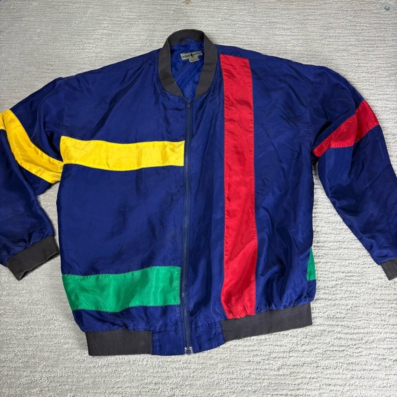 Robert Graham | Jackets & Coats | Vintage 8s Robert Stock Full Zip Silk ...